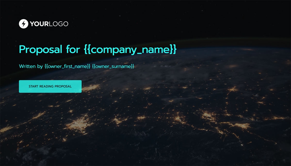 Free General Service Proposal Template - Very Dark Blue