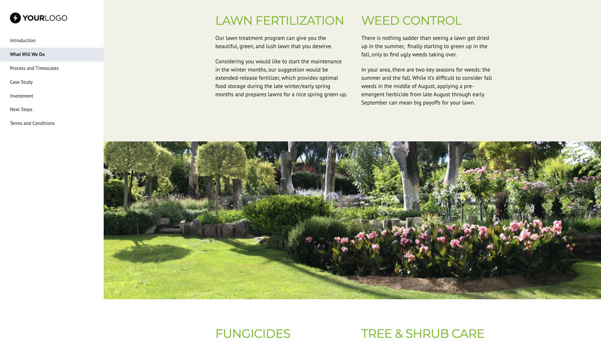 This fully customizable Lawn Maintenance proposal template is suitable ...