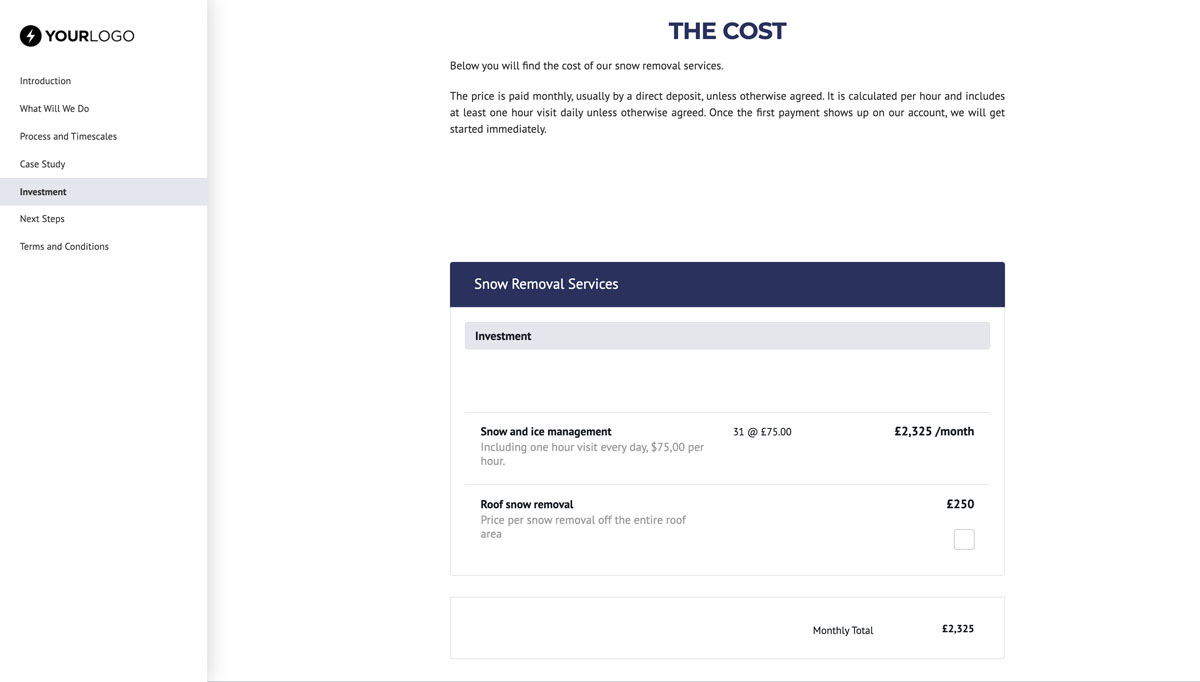 This [Free] Snow Removal Proposal Template Won $94M of Business