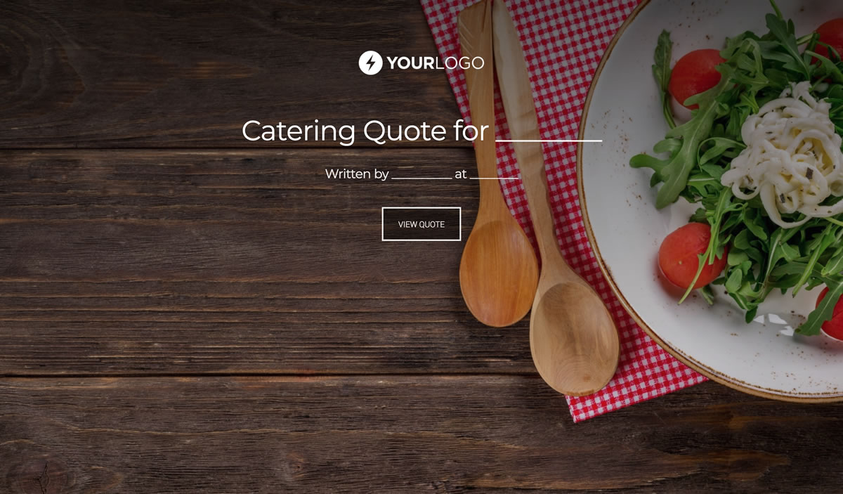 Free Catering Quote Template Better Proposals