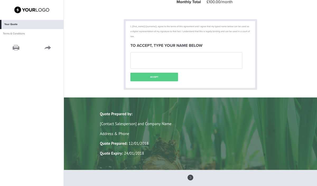 Free Gardening Quote Template - Better Proposals
