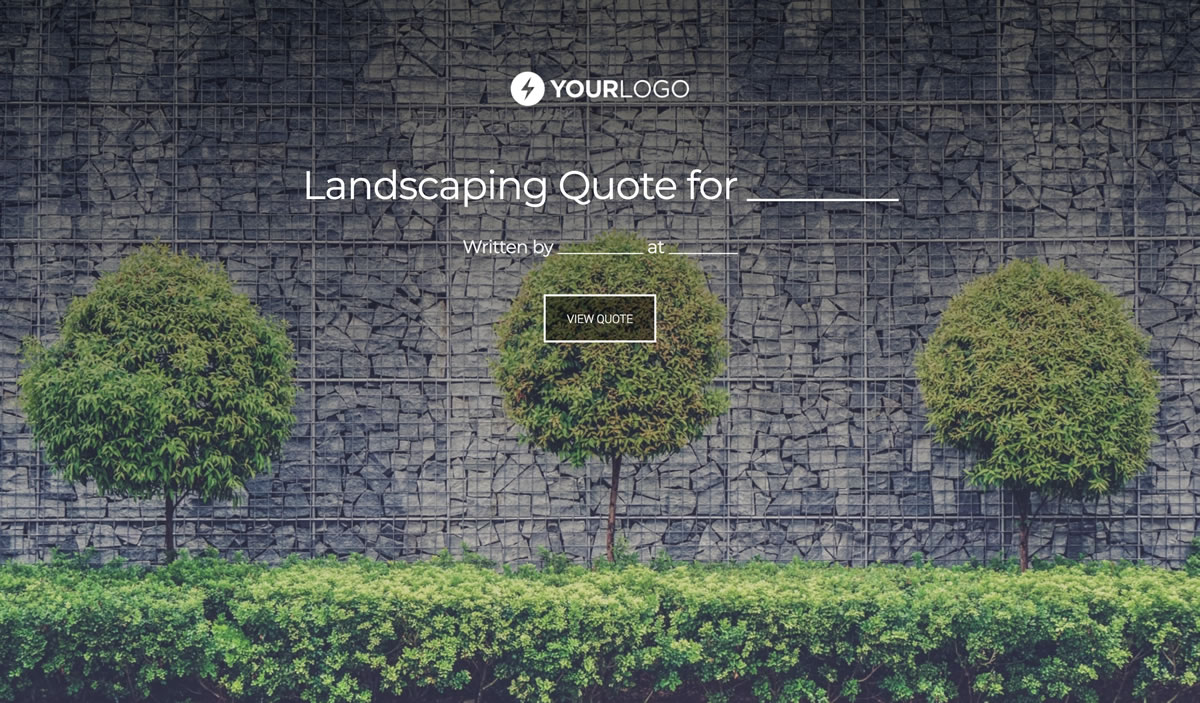 Landscape Quote Template Excel Templates