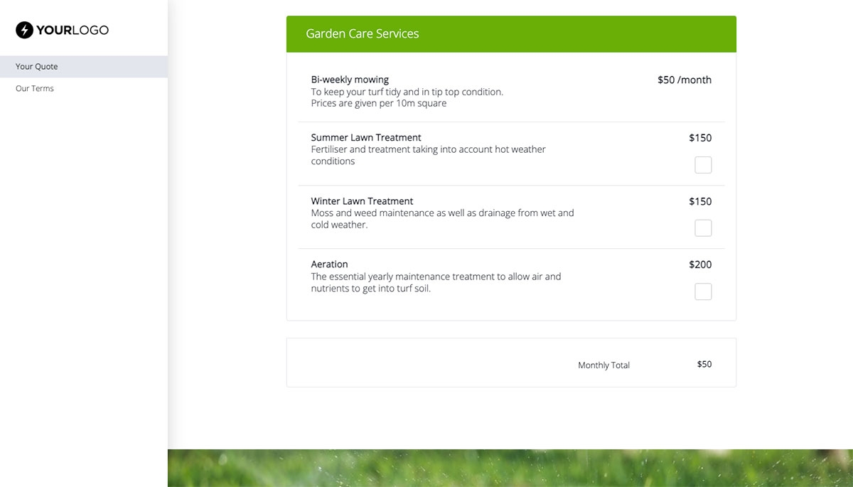 Free Lawn Care Quote Template Better Proposals