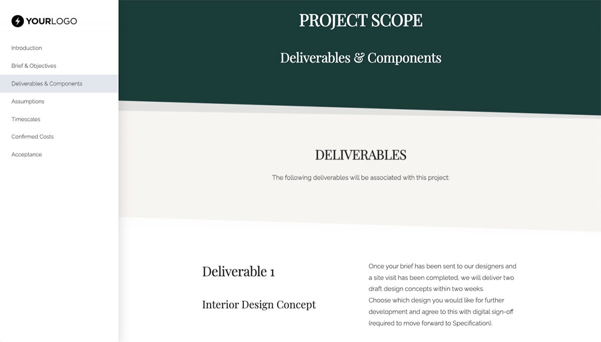 Free Interior Design Concept Statement Of Work Better Proposals